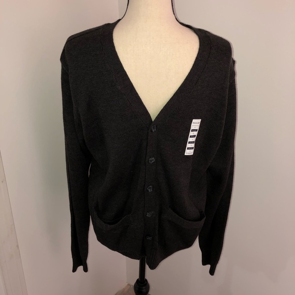 Haggar | Sweaters | Nwt Haggar Charcoal Cardigan Sweater Size L | Poshmark